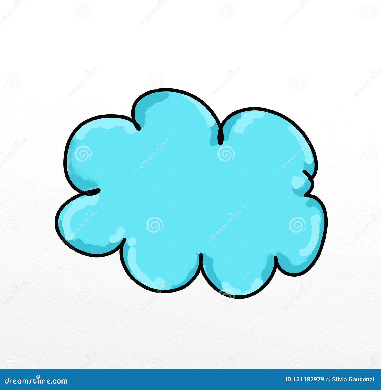 Humorvolle Comics Einer Wolke Mit Maskottchen Und Ikonen Stock ...