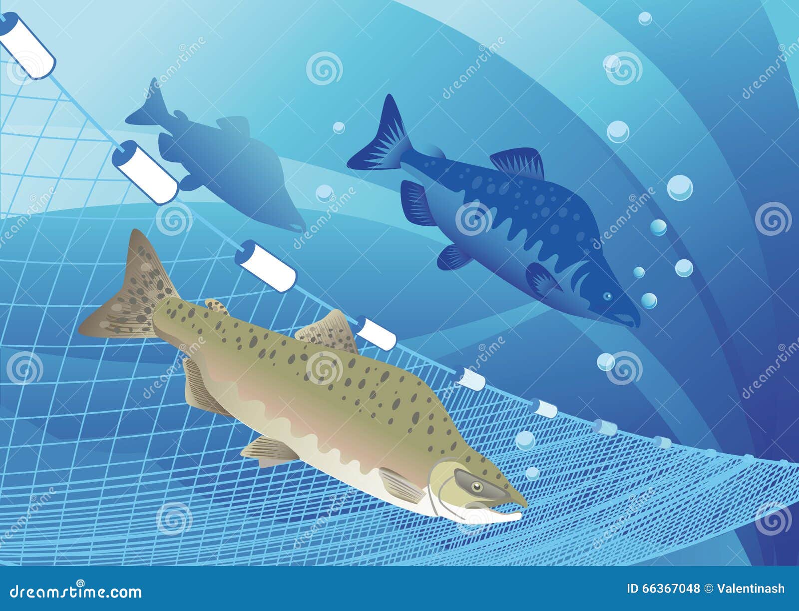 Fishing Nets And Ropes On Docked Boats In Harbor Royalty-Free Cartoon ...