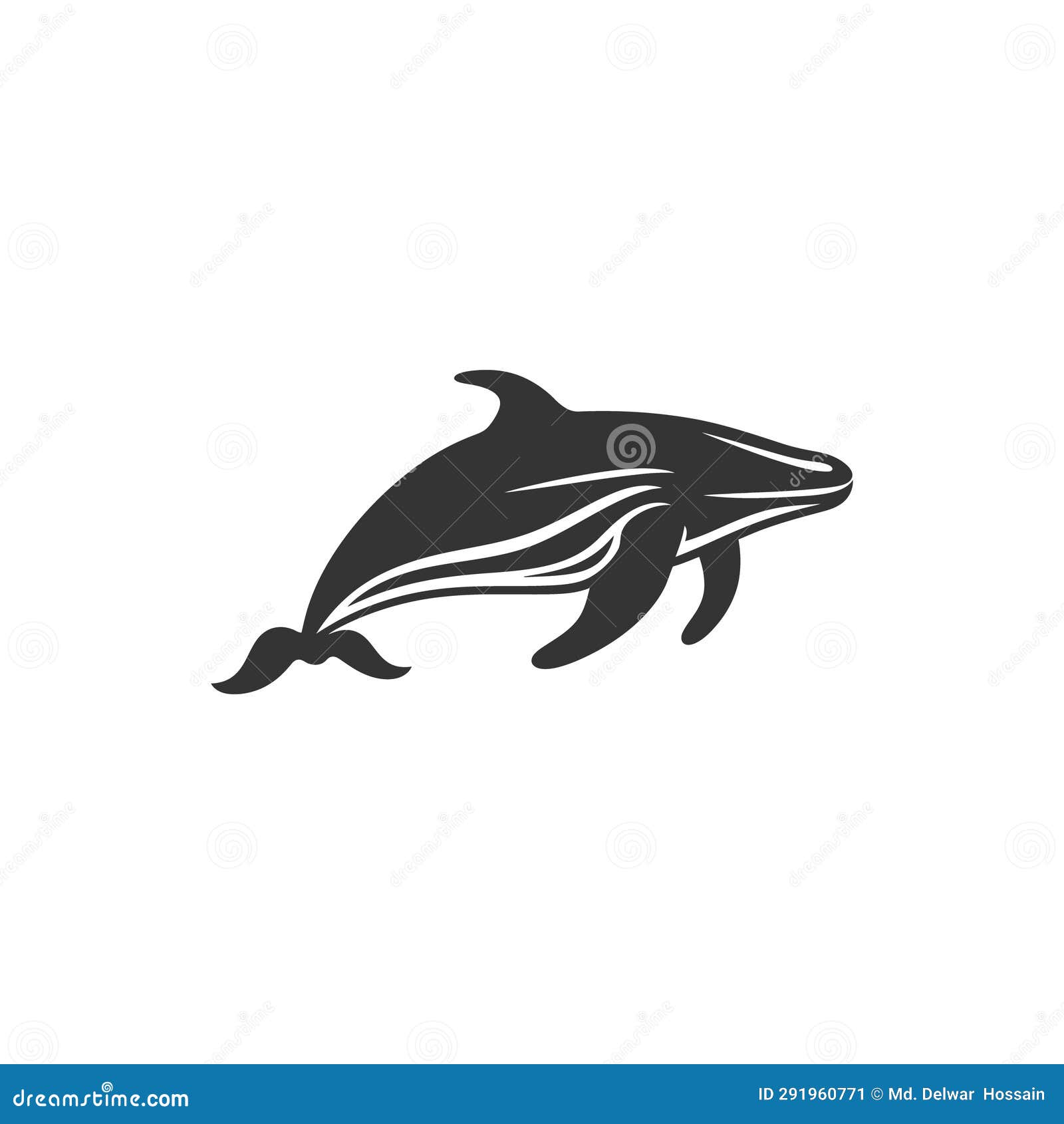 Humpback whale icon stock vector. Illustration of humpback - 291960771