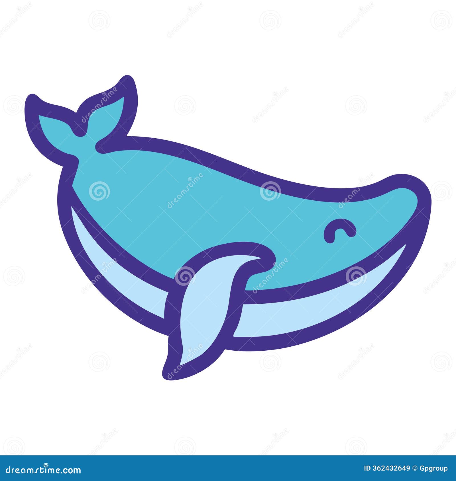 Humpback Whale Marine Life Icon Stock Illustration - Illustration of ...