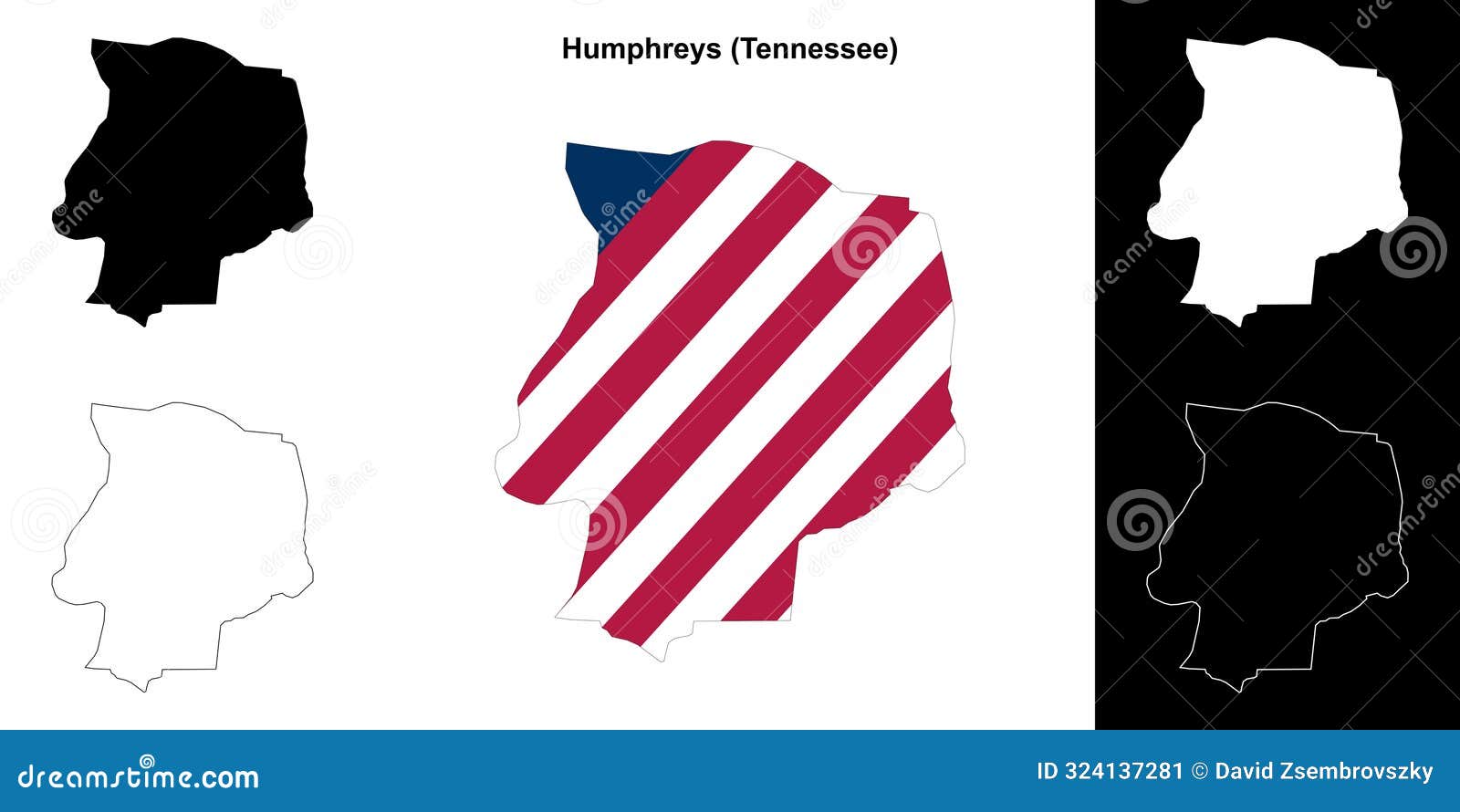 Humphreys Outline Map Cartoon Vector | CartoonDealer.com #324137281