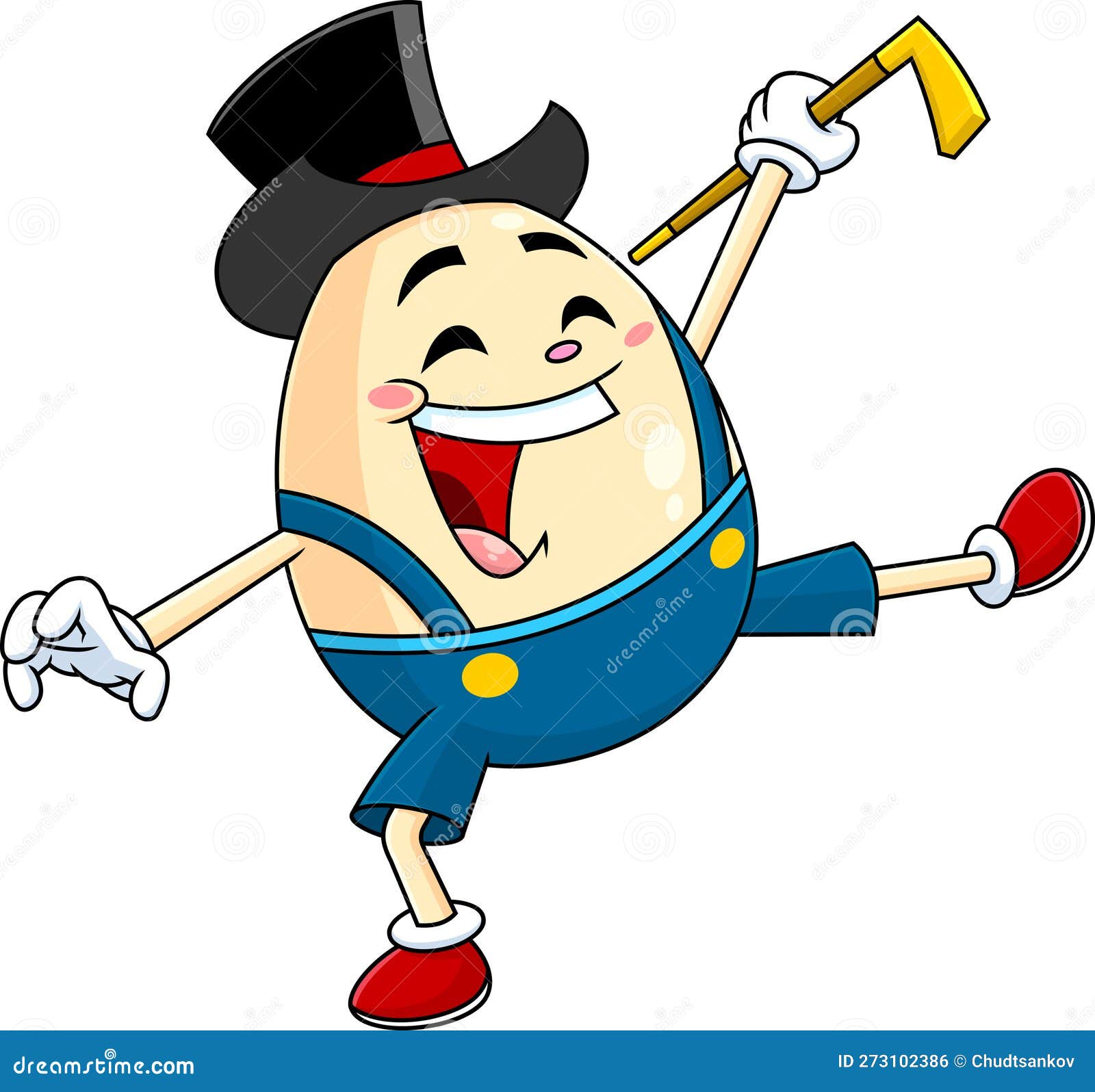 Happy Humpty Dumpty King Egg Cartoon Character Running | CartoonDealer ...