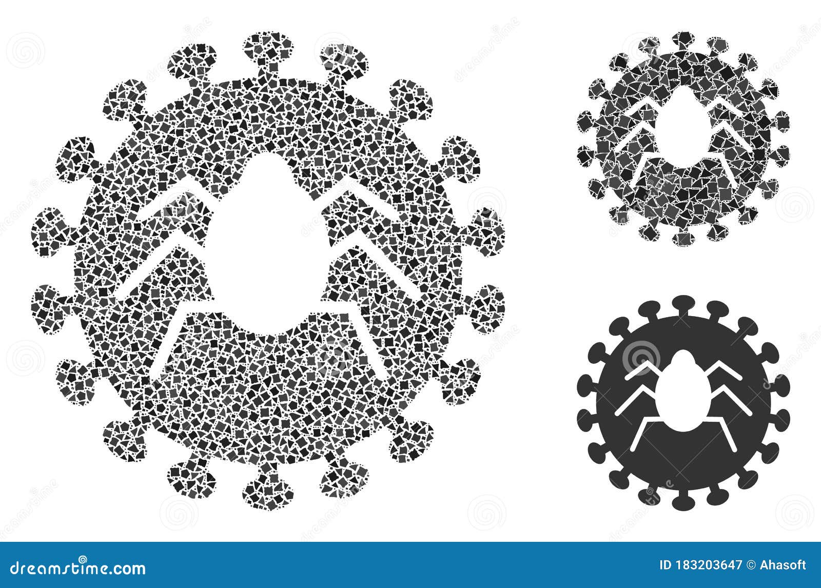 Humpy Virus Replication Icon Collage Royalty-Free Stock Photo ...