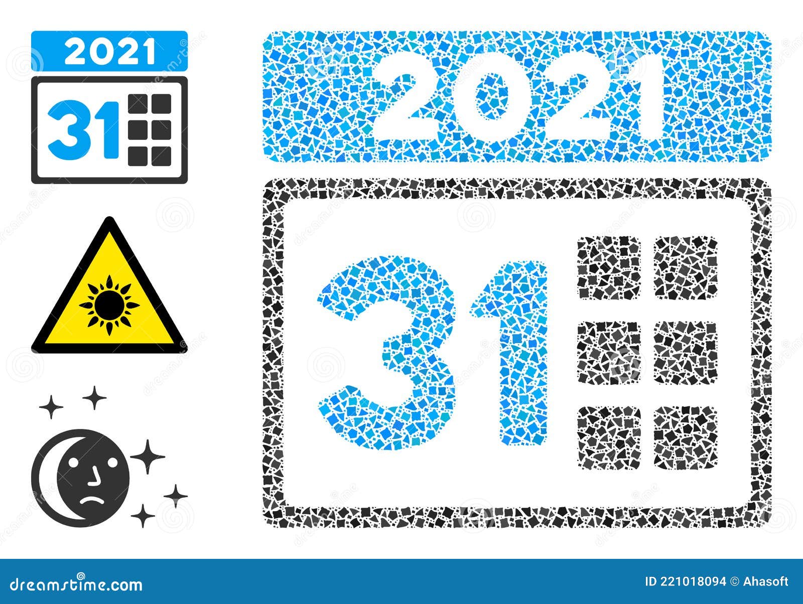 Humpy 2021 Repair Day Icon Collage Vector Illustration | CartoonDealer ...