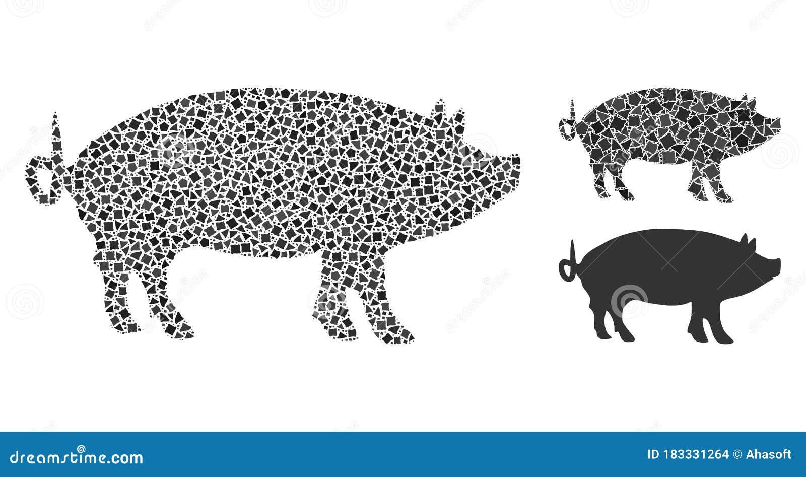 Humpy Pig Icon Collage Royalty-Free Stock Image | CartoonDealer.com ...