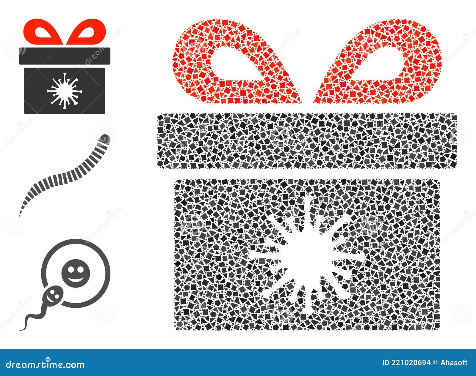 Humpy Virus Replication Icon Collage Royalty-Free Stock Photo ...