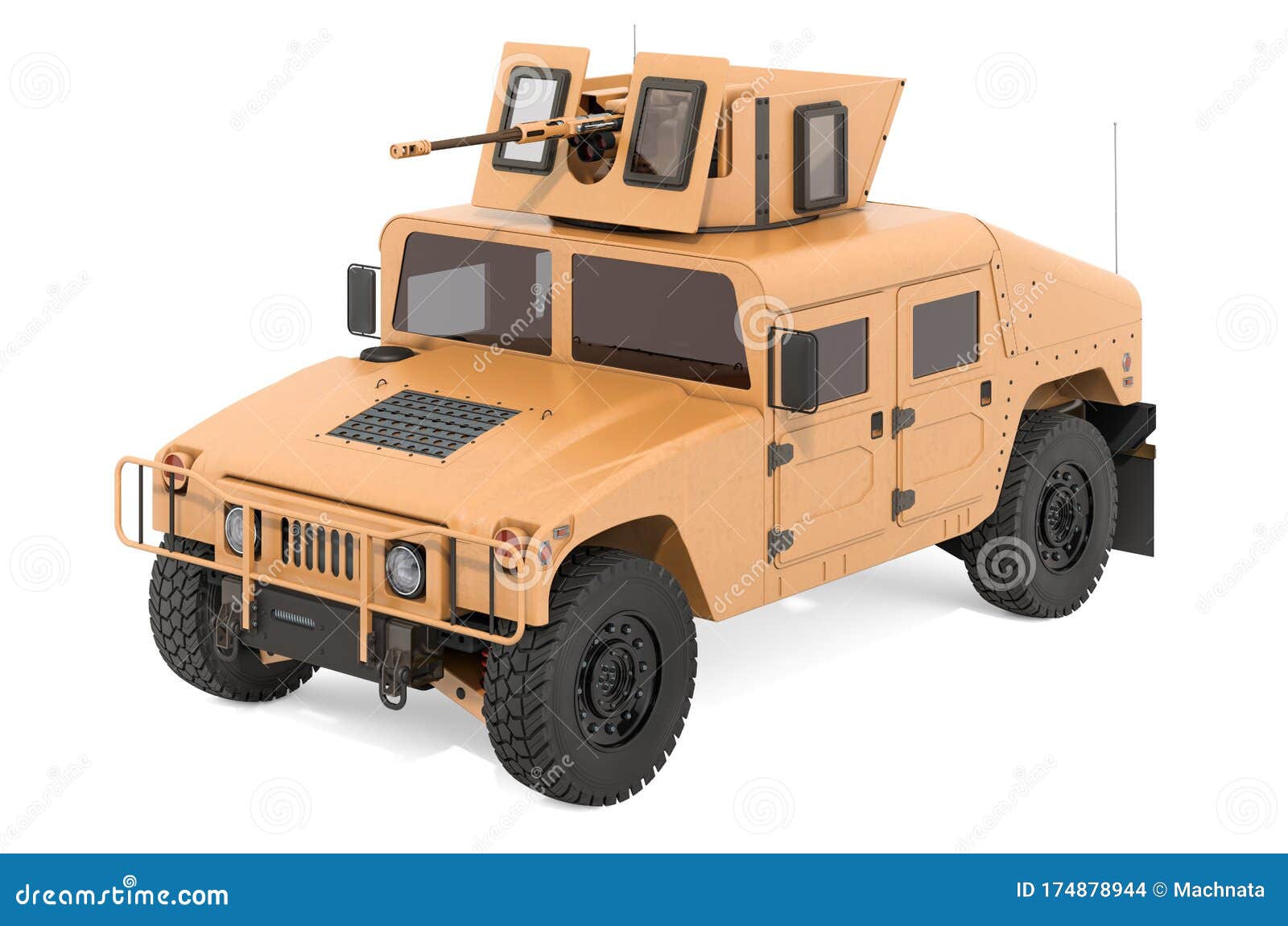 Humvee, High Mobility Multipurpose Wheeled Vehicle, 3D Rendering Stock ...
