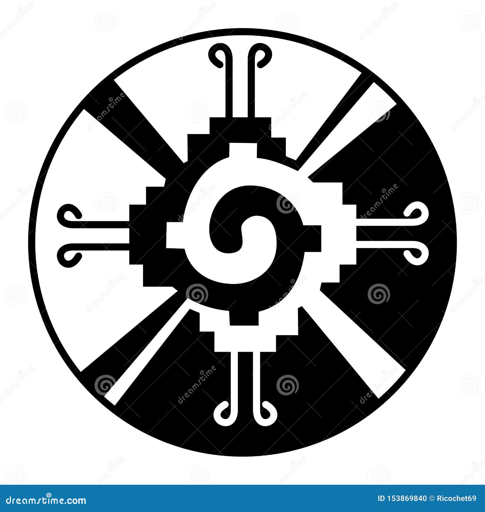Hunab Ku. Mayan Symbol. Vector Illustration | CartoonDealer.com #57178172