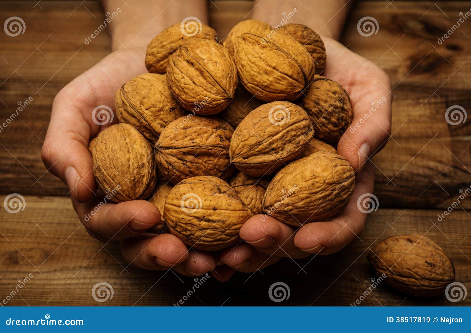 Hunan Hands Holding Walnuts Stock Image - Image of wooden, handful ...
