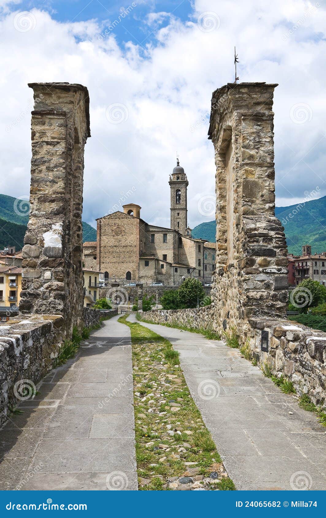 Hunchback Bridge. Bobbio. Emilia-Romagna. Italy. Royalty-Free Stock ...