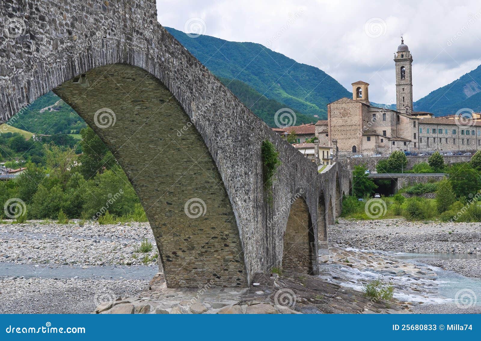 Hunchback Bridge. Bobbio. Emilia-Romagna. Italy Stock Image - Image of ...