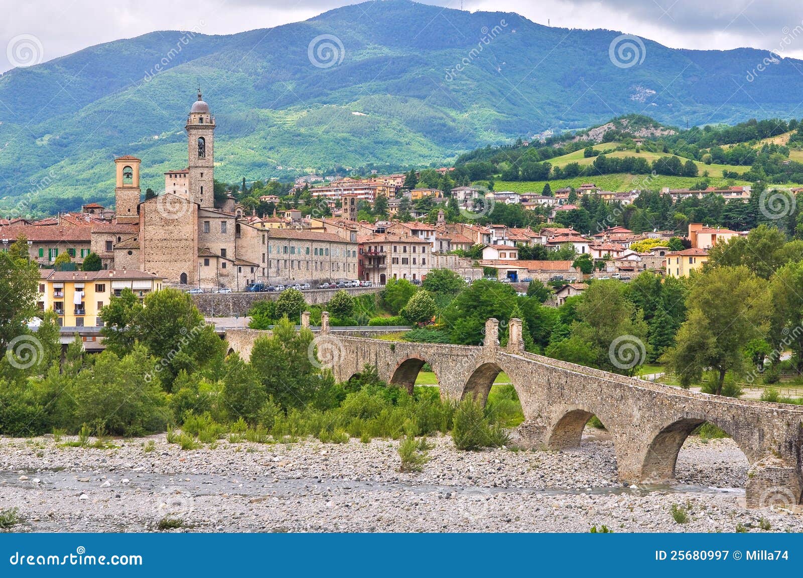 Hunchback Bridge. Bobbio. Emilia-Romagna. Italy. Royalty-Free Stock ...