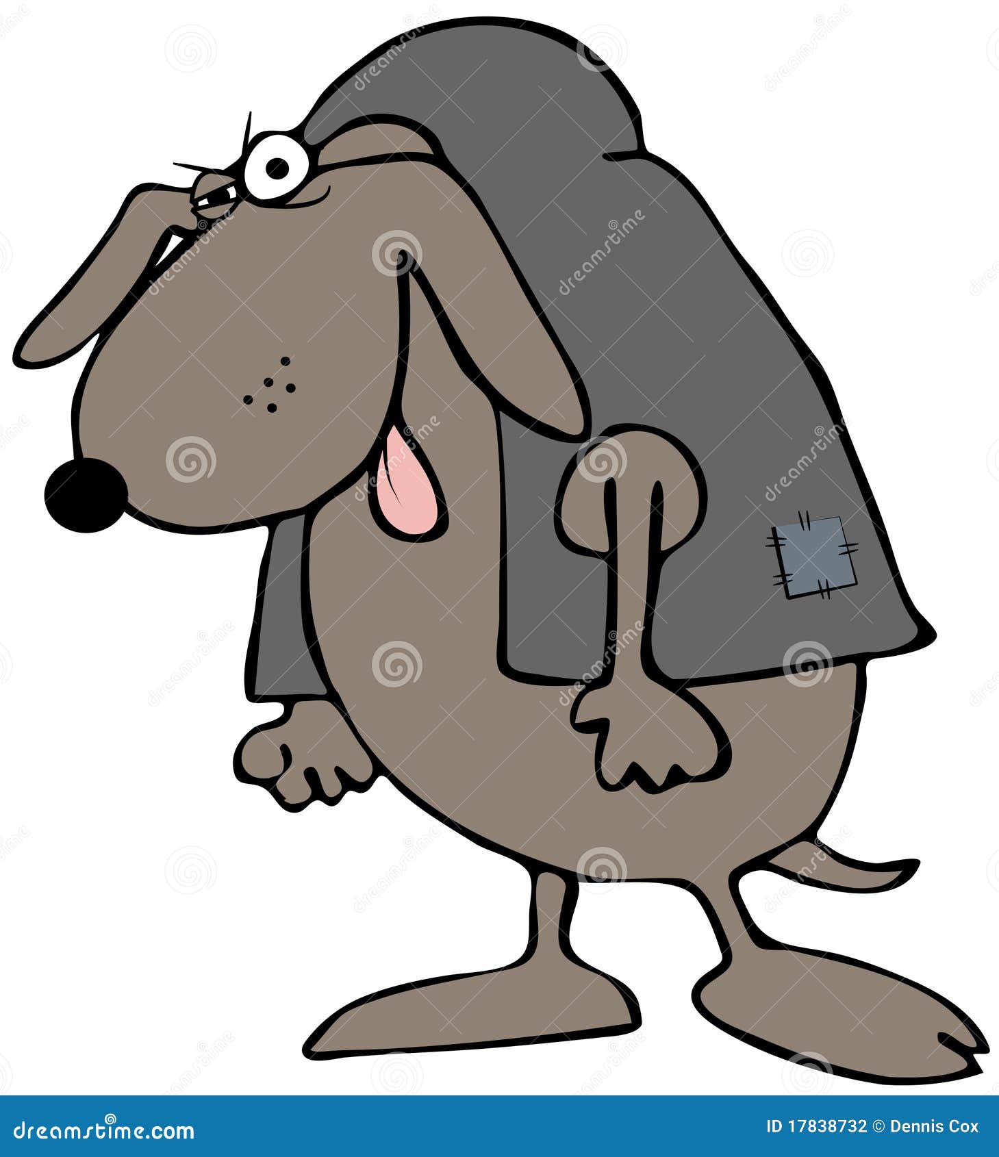 Hunchback Dog stock illustration. Illustration of mutt - 17838732