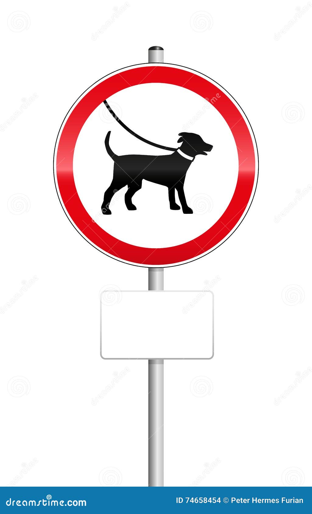 Hunde auf Leinen-Zeichen vektor abbildung. Illustration von leerzeichen ...