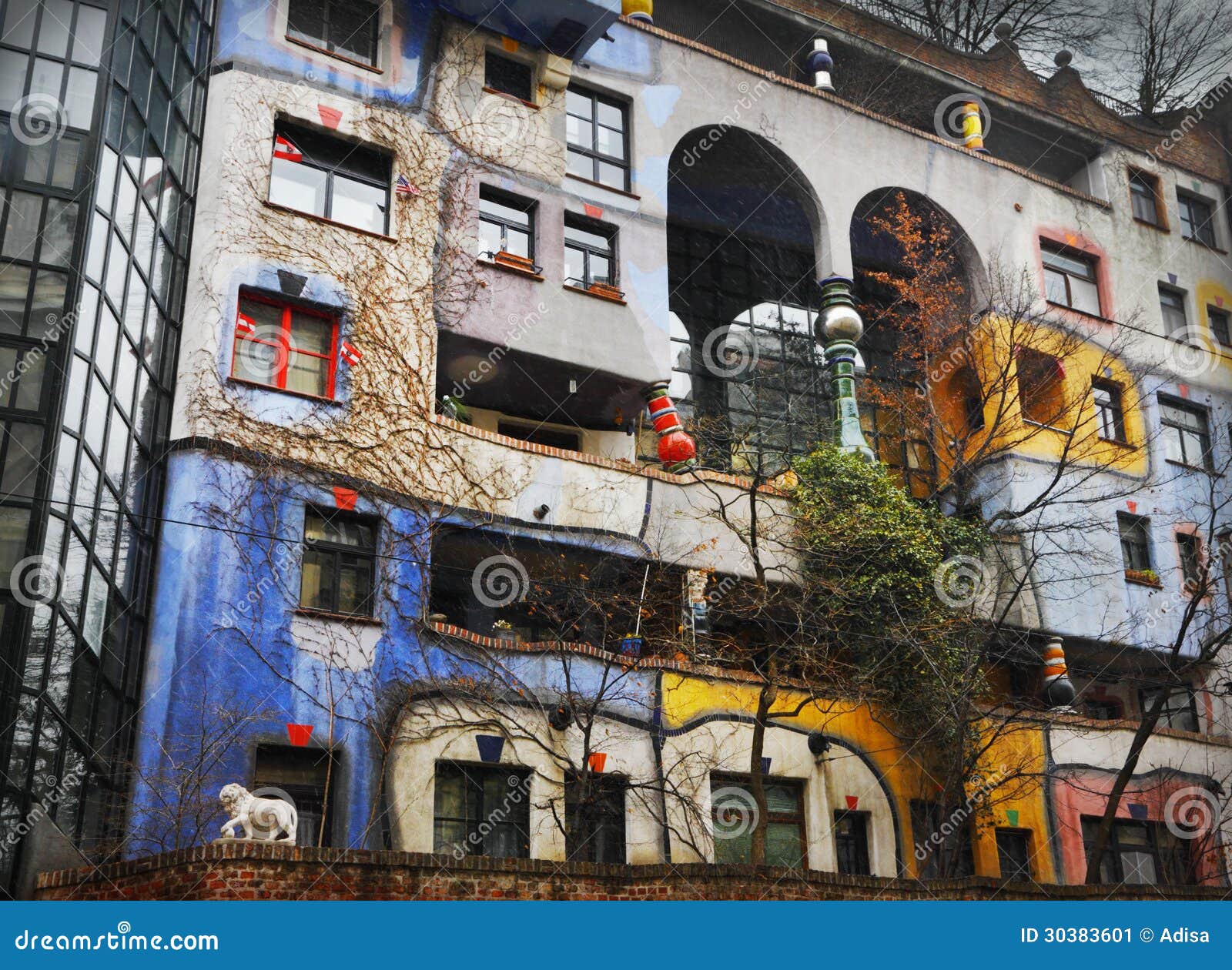 Hundertwasser house stock image. Image of built, austria - 30383601