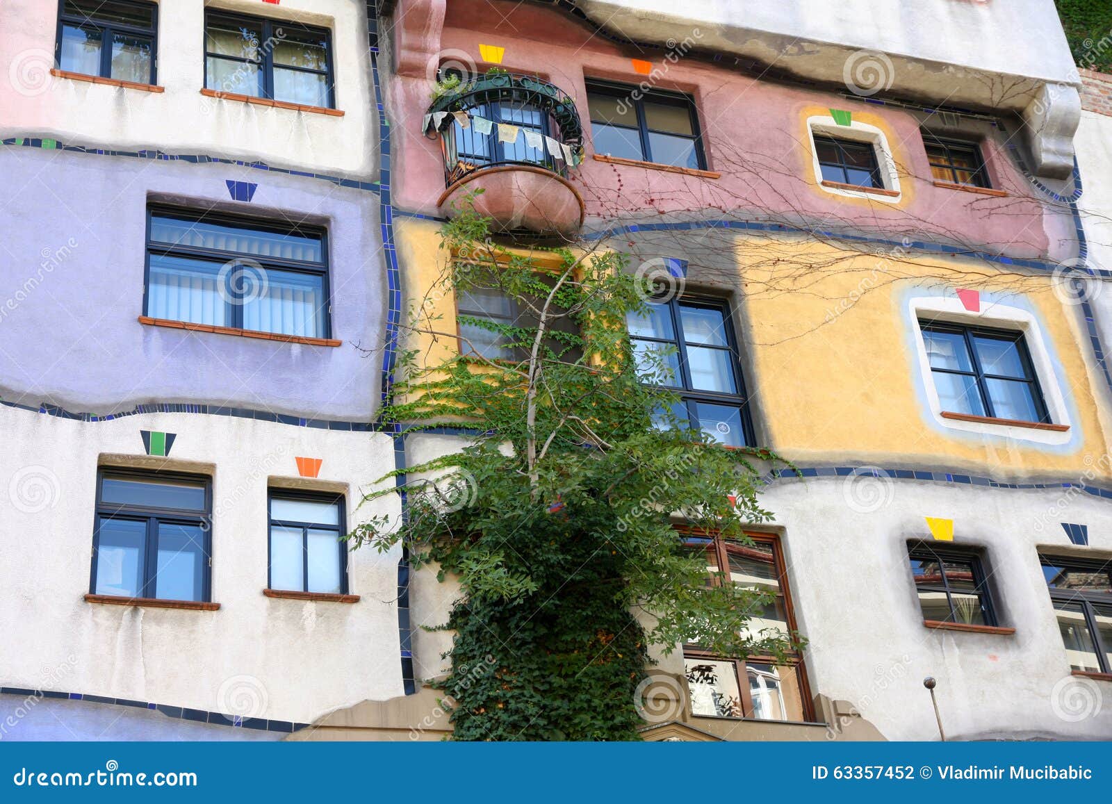 Hundertwasser House Editorial Image | CartoonDealer.com #126036542