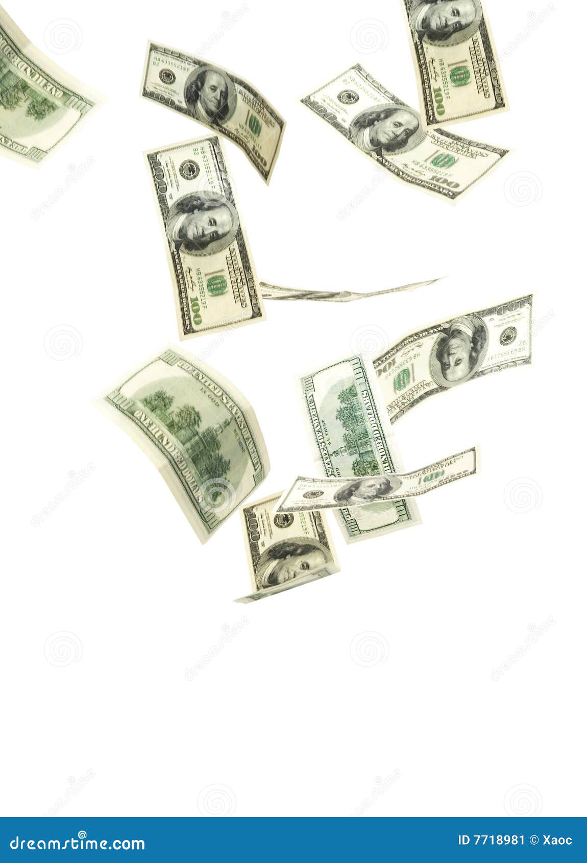Hundred Dollar Banknotes Falling Stock Image - Image of concepts ...