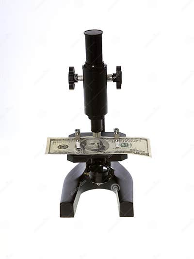 Hundred Dollar Bill Under a Microscope Stock Photo - Image of labratory ...