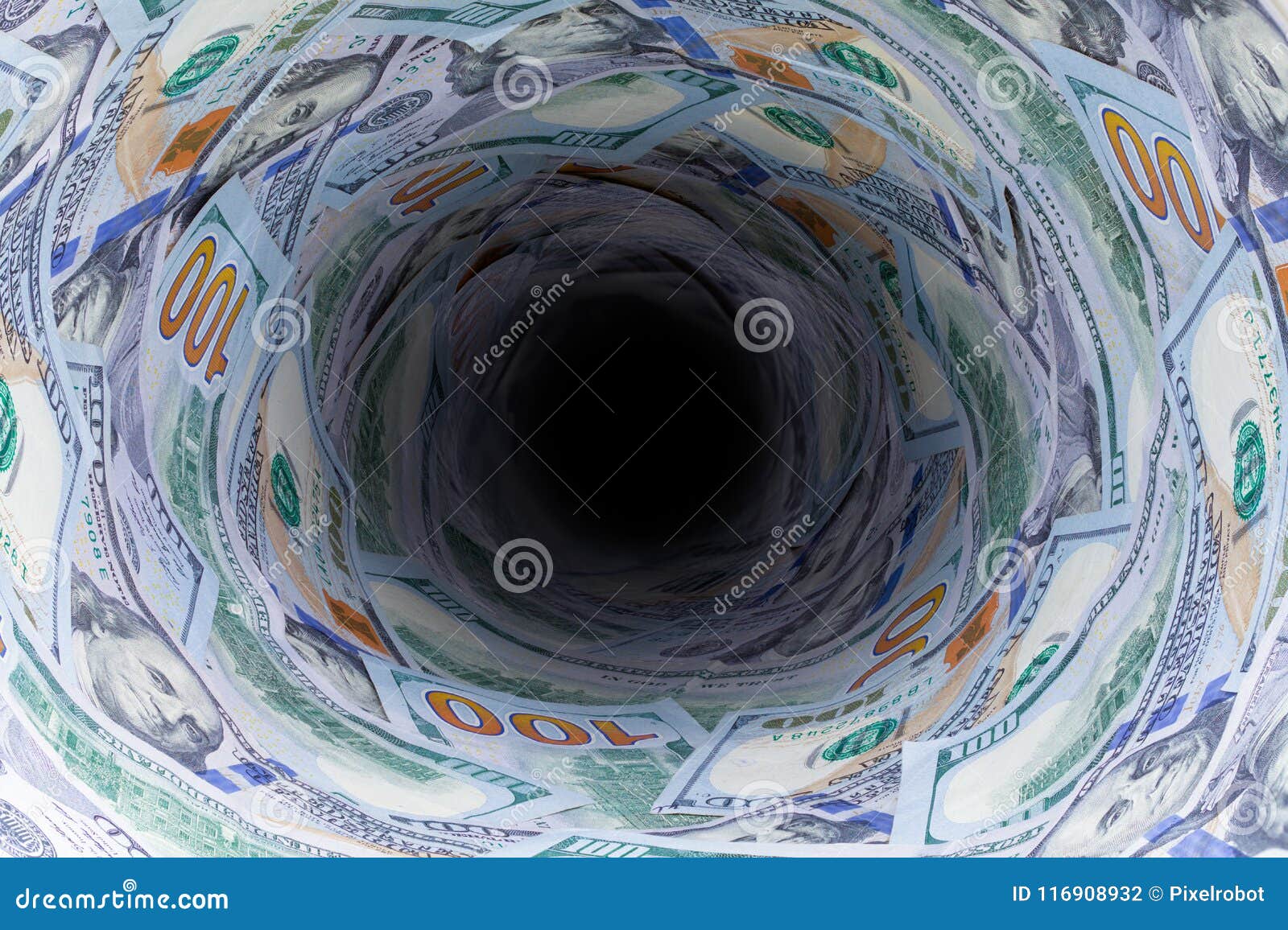 Money Funnel stock photo. Image of hole, abundance, greed - 116908932