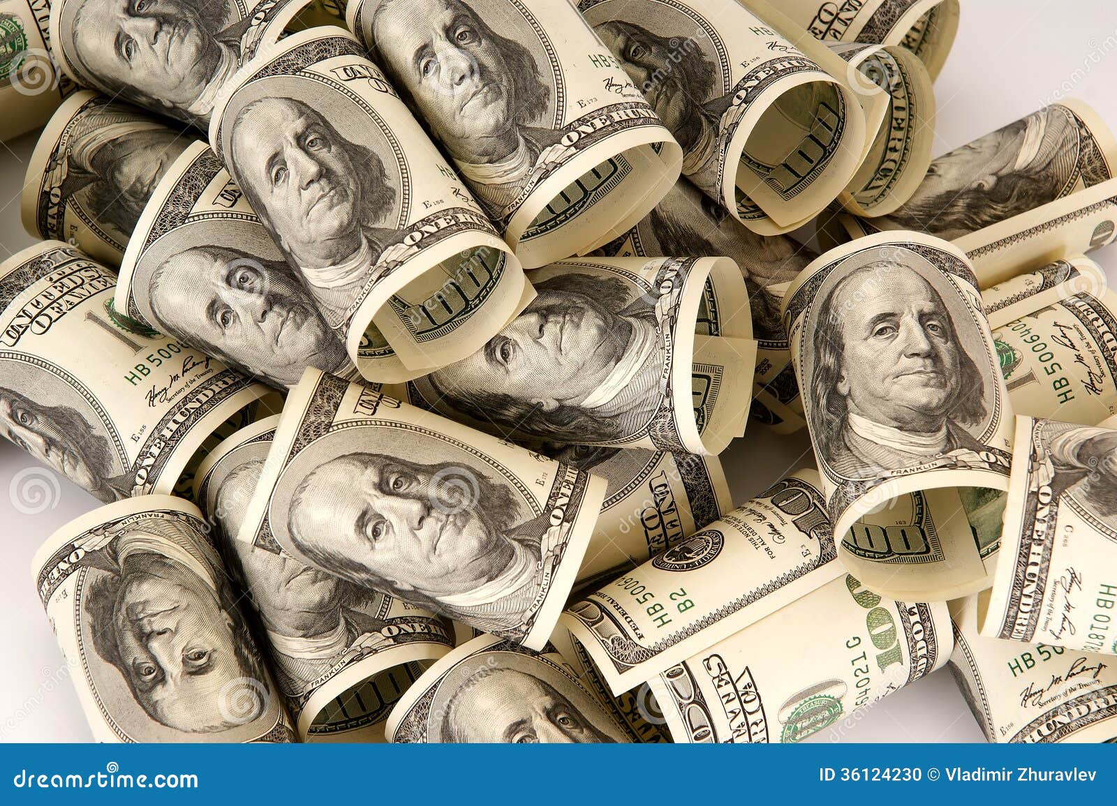 Hundred Dollar Bills Money Pile Stock Photo - Image of banking, sign ...