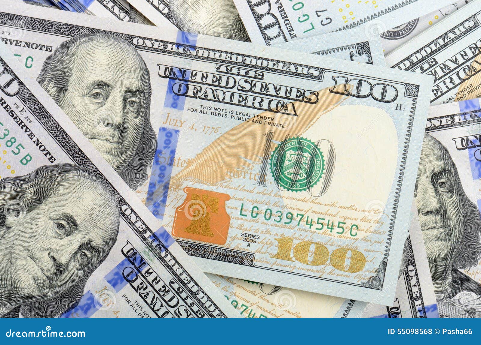 Hundred Dollars Bank Notes Background Stock Photo - Image of bank ...