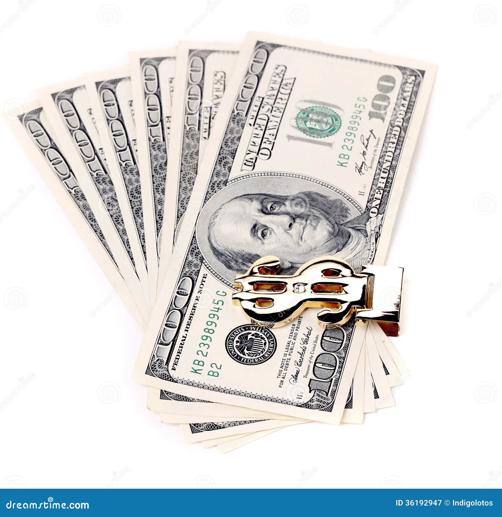 Hundred Dollars Greenbacks. Stock Image - Image of green, jackpot: 36192947