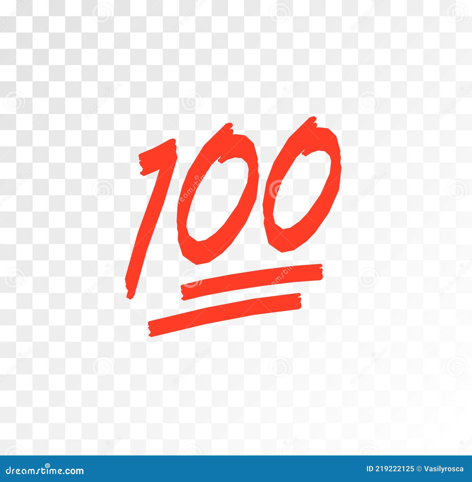 100 Hundred Emoticon Vector Icon. 100 Emoji Score Sticker Stock Vector ...
