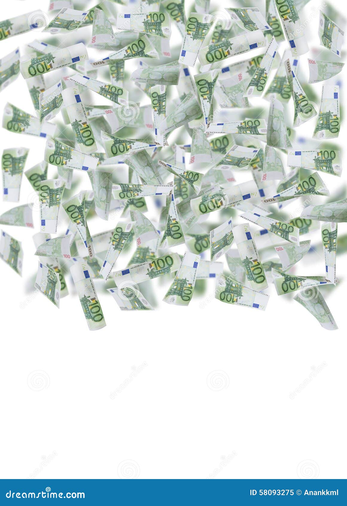 Hundred Euro Notes frame stock image. Image of success - 58093275