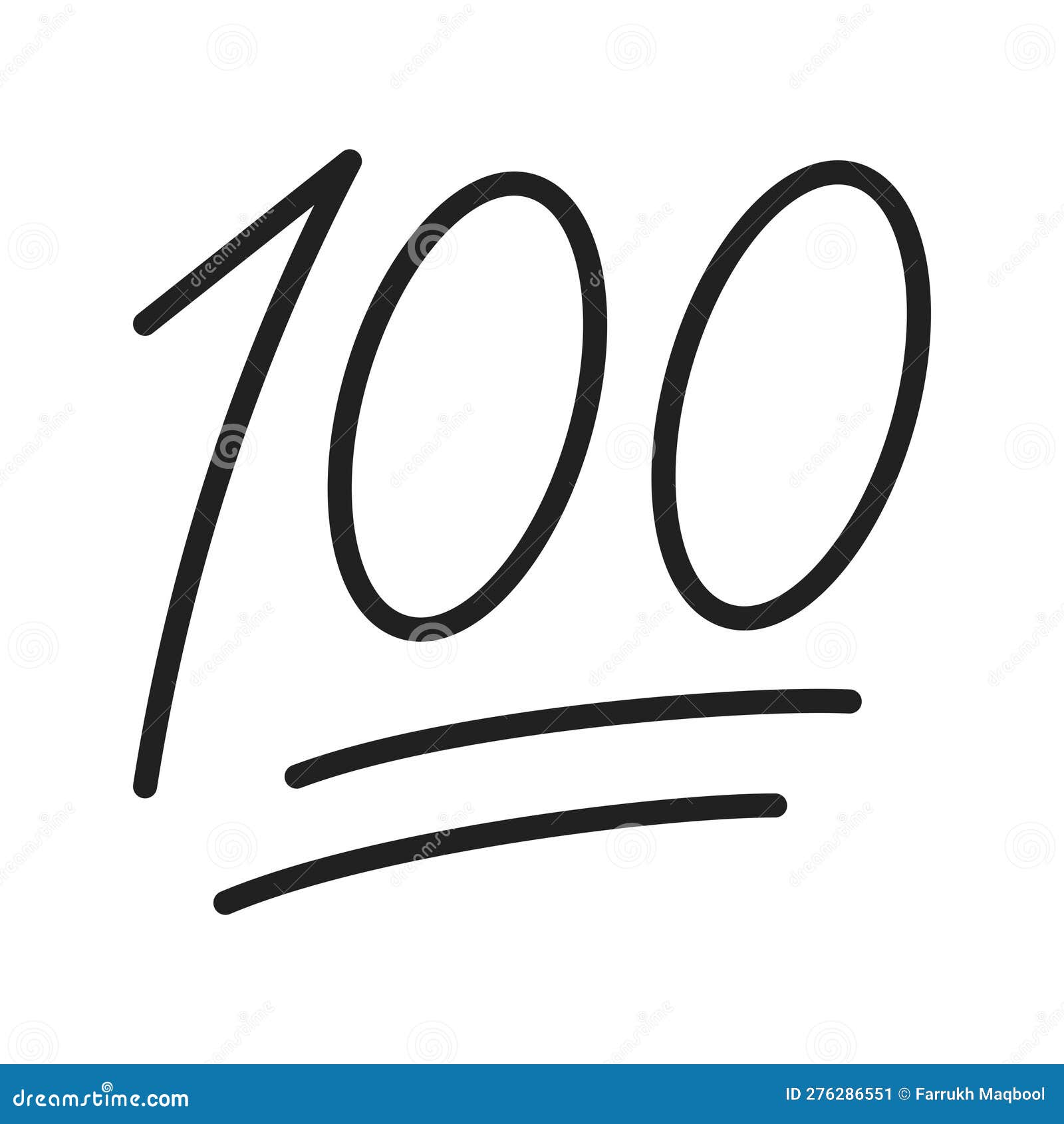 Hundred Points Icon Vector Image. Suitable for Mobile Apps, Web Apps ...