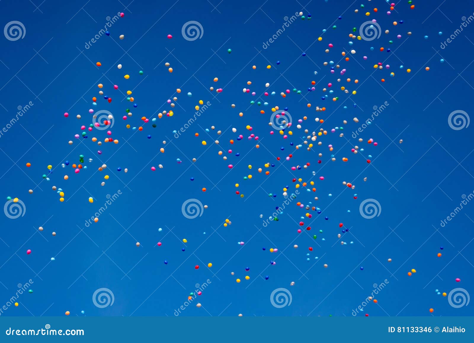 Hundreds of balloons stock photo. Image of celebrate - 81133346