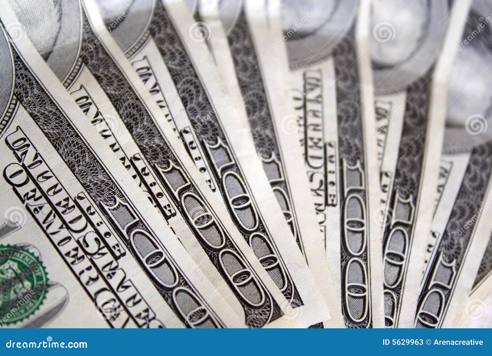 Hundreds Fanned Out stock image. Image of donation, finance - 5629963