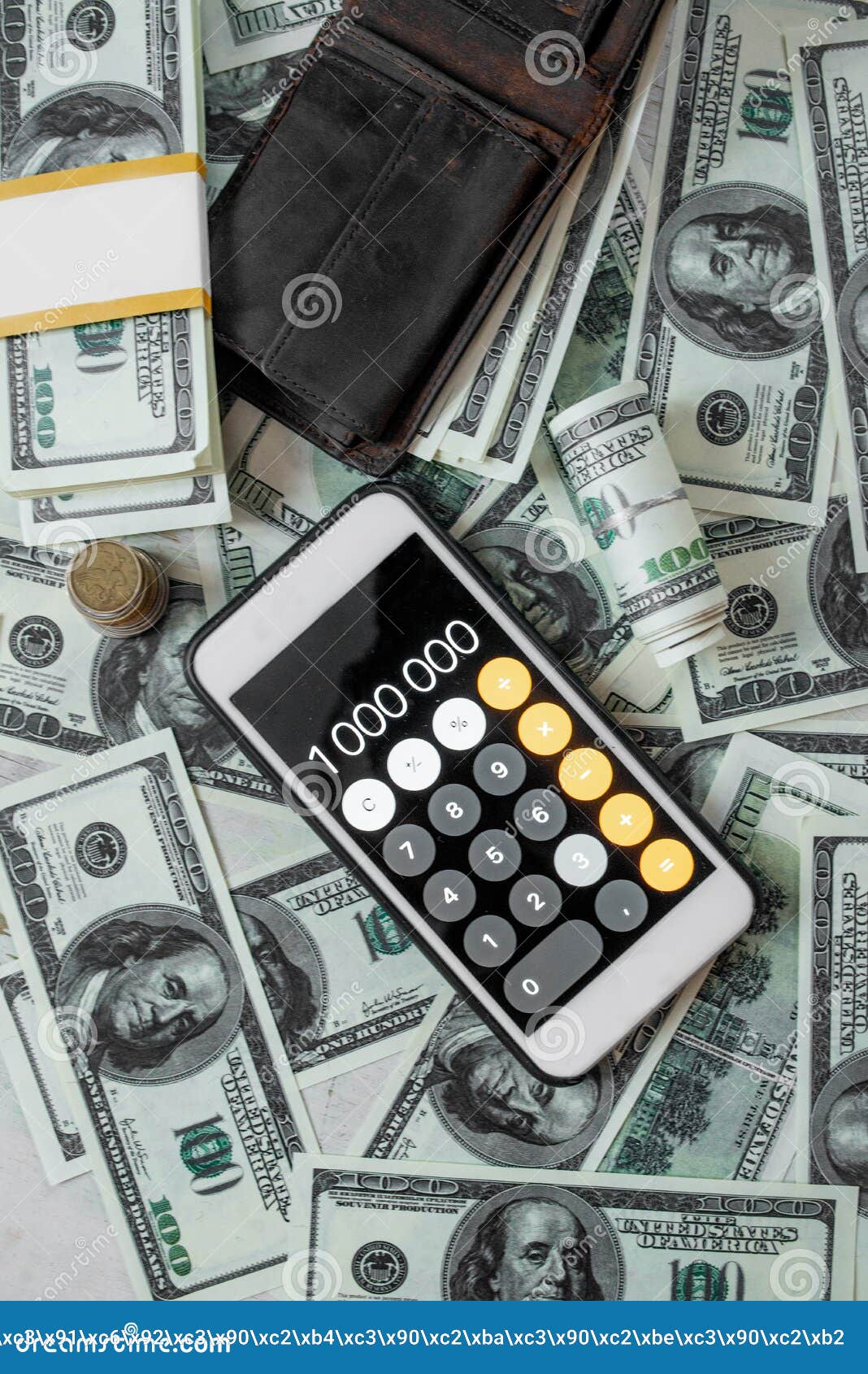 Hundreds of Notes on the Table Stock Image - Image of cash, banking ...