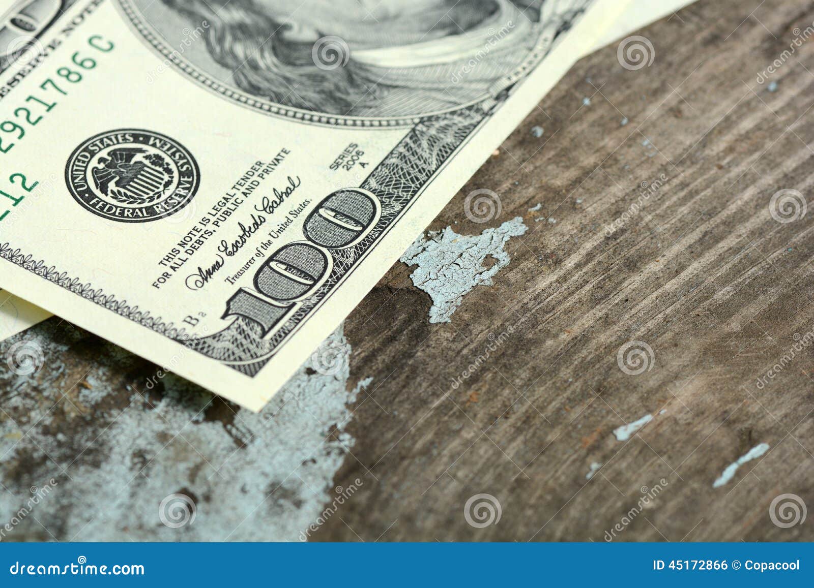 Hundreds of US Dollars on Old Wooden Plank Stock Photo - Image of loan ...