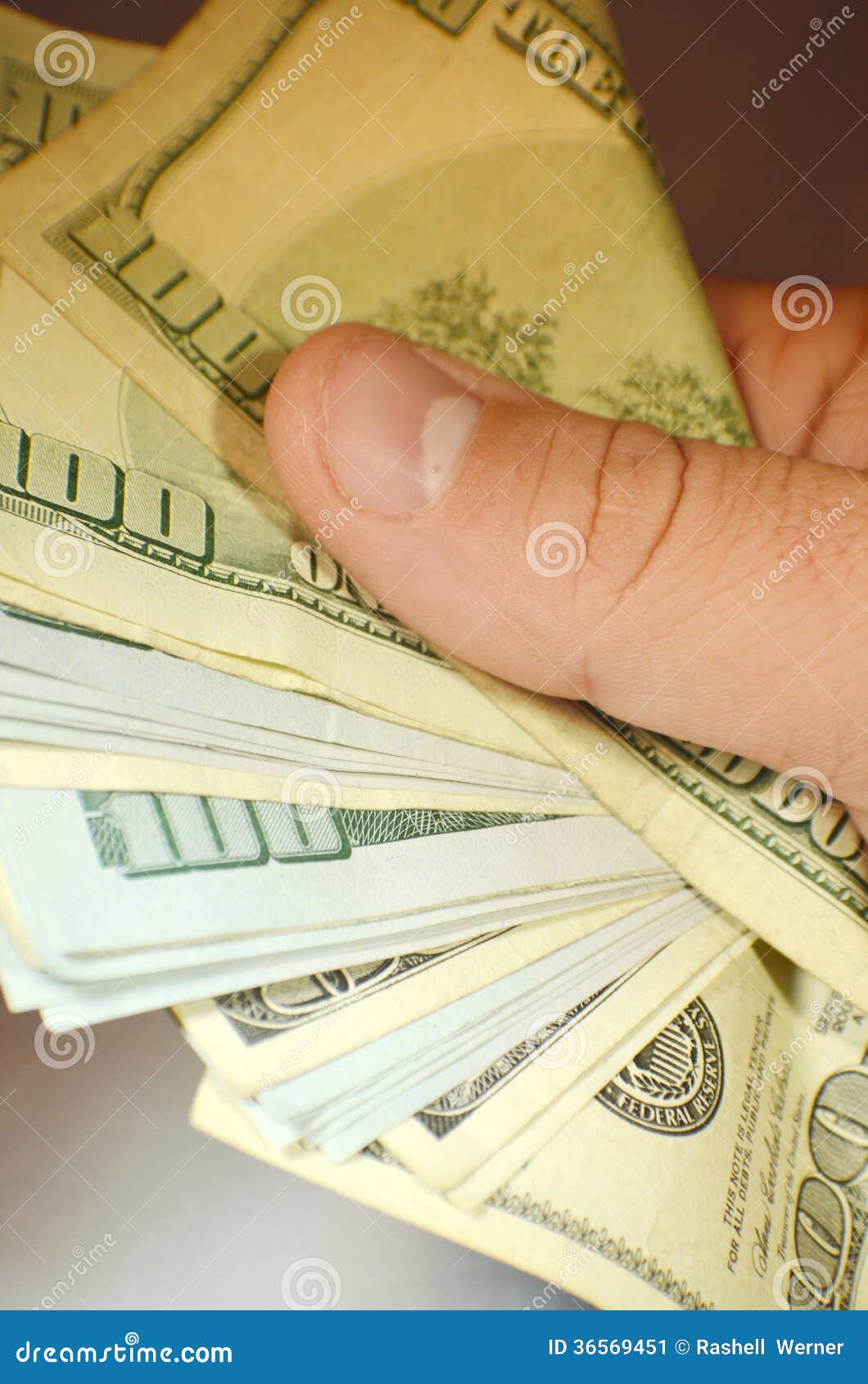 Hundreds stock image. Image of savings, thumb, money - 36569451