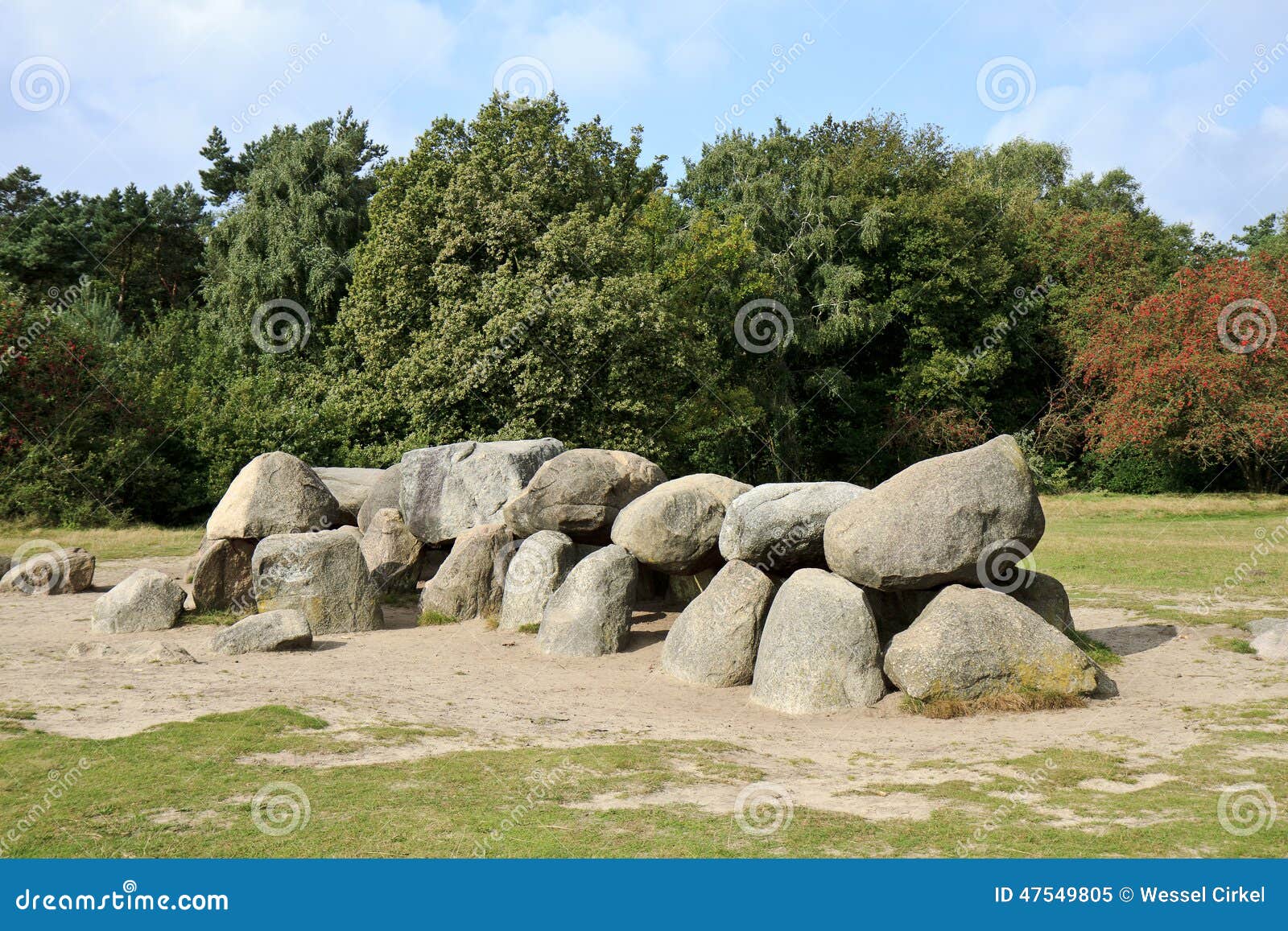 Hunebed D 53 Van Havelte, Holland Stock Afbeelding - Image of ...