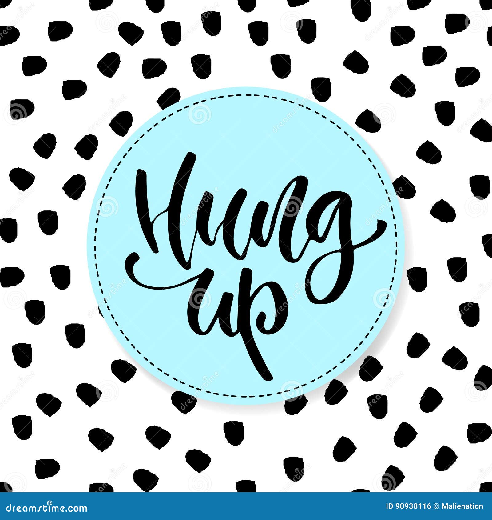 Hung Up. Hand Lettering Calligraphy Stock Vector - Illustration of ...