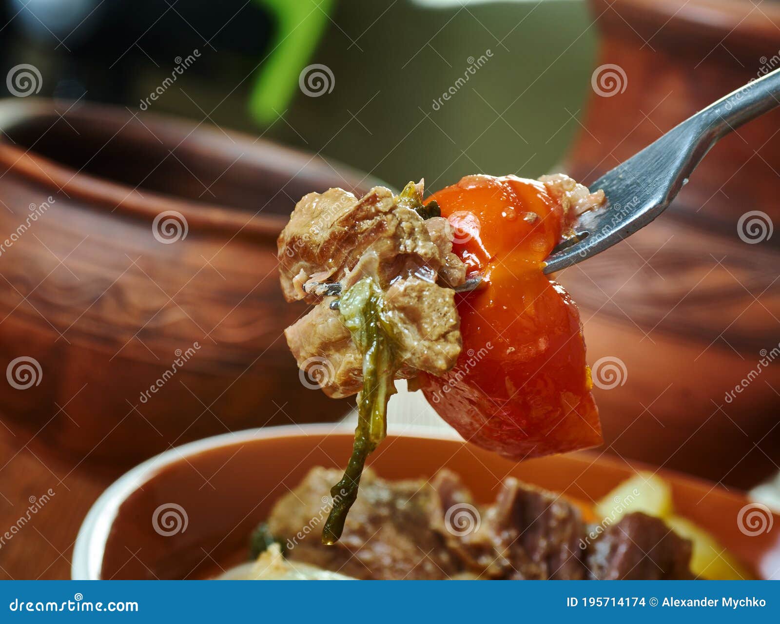 Hungarian Bogracs gulyas stock photo. Image of stewed - 195714174