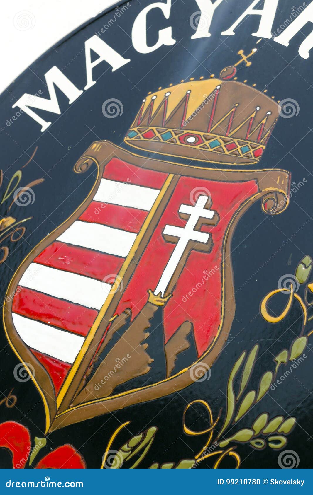Hungarian coat of arms editorial image. Image of crest - 99210780