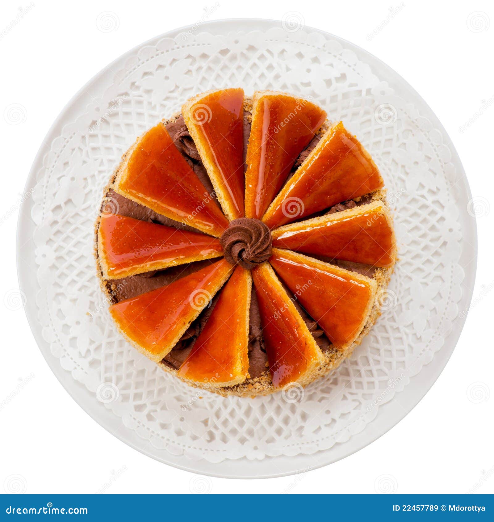 Hungarian Dobos Torte - Cake Stock Image - Image of orange, pastry ...