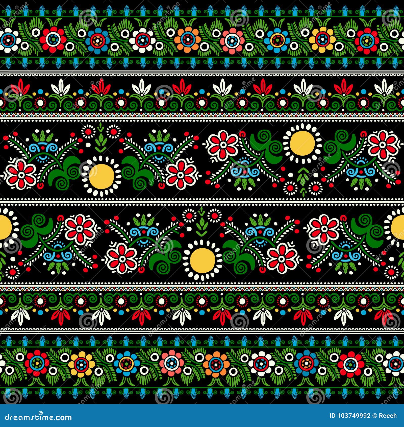 Hungarian Embroidery Pattern Stock Vector - Illustration of culture ...