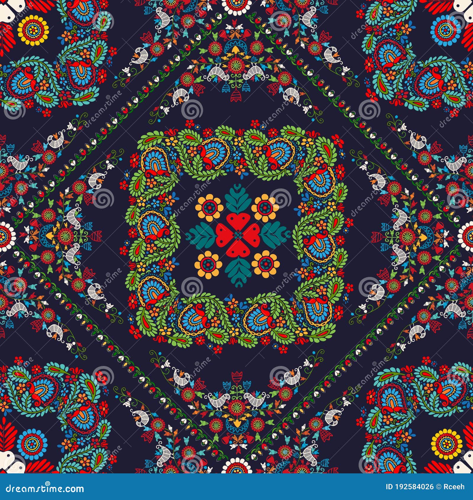 Hungarian Embroidery Pattern 20 Stock Vector - Illustration of artistic ...