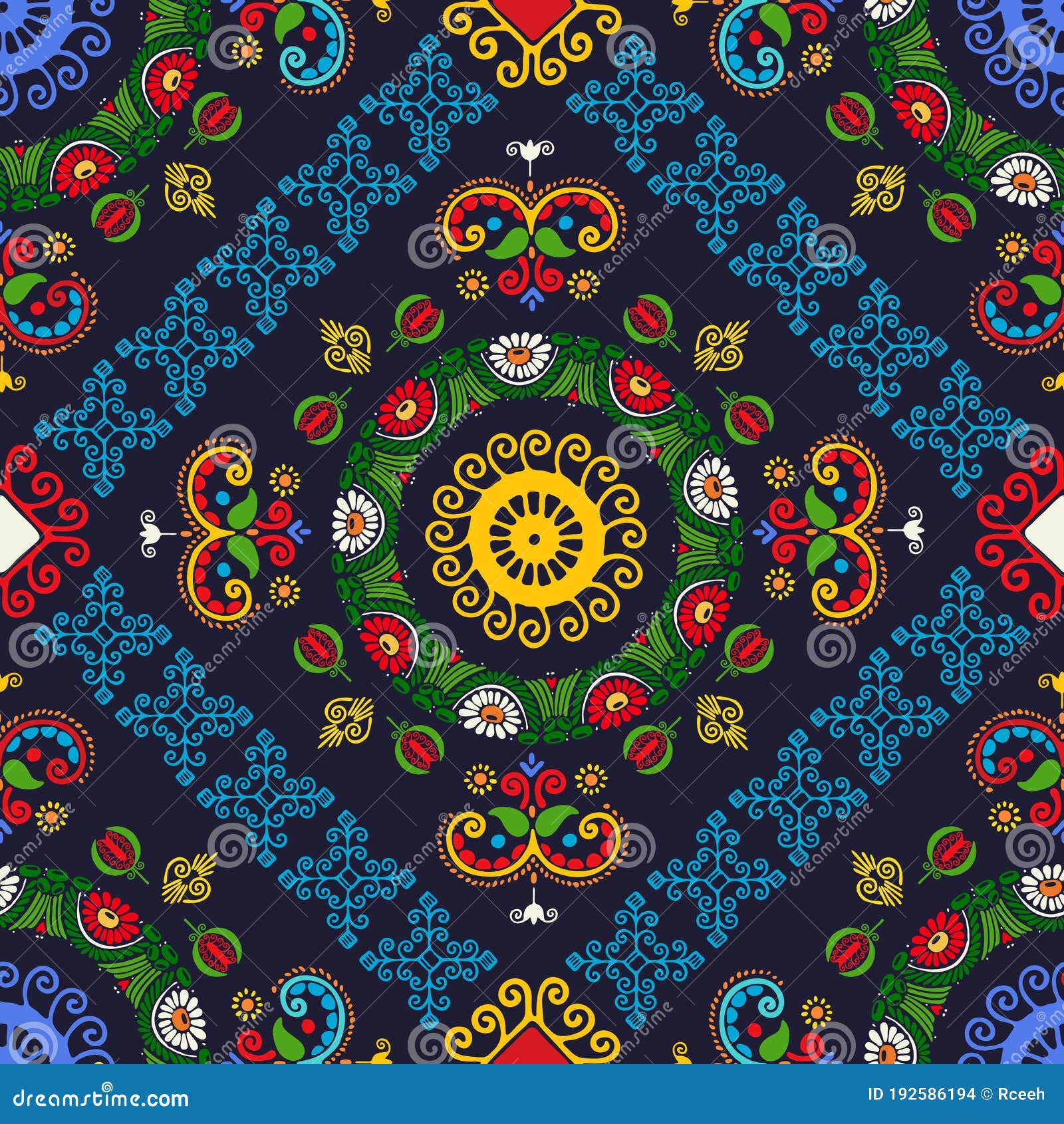 Hungarian Embroidery Pattern 25 Stock Vector - Illustration of ...