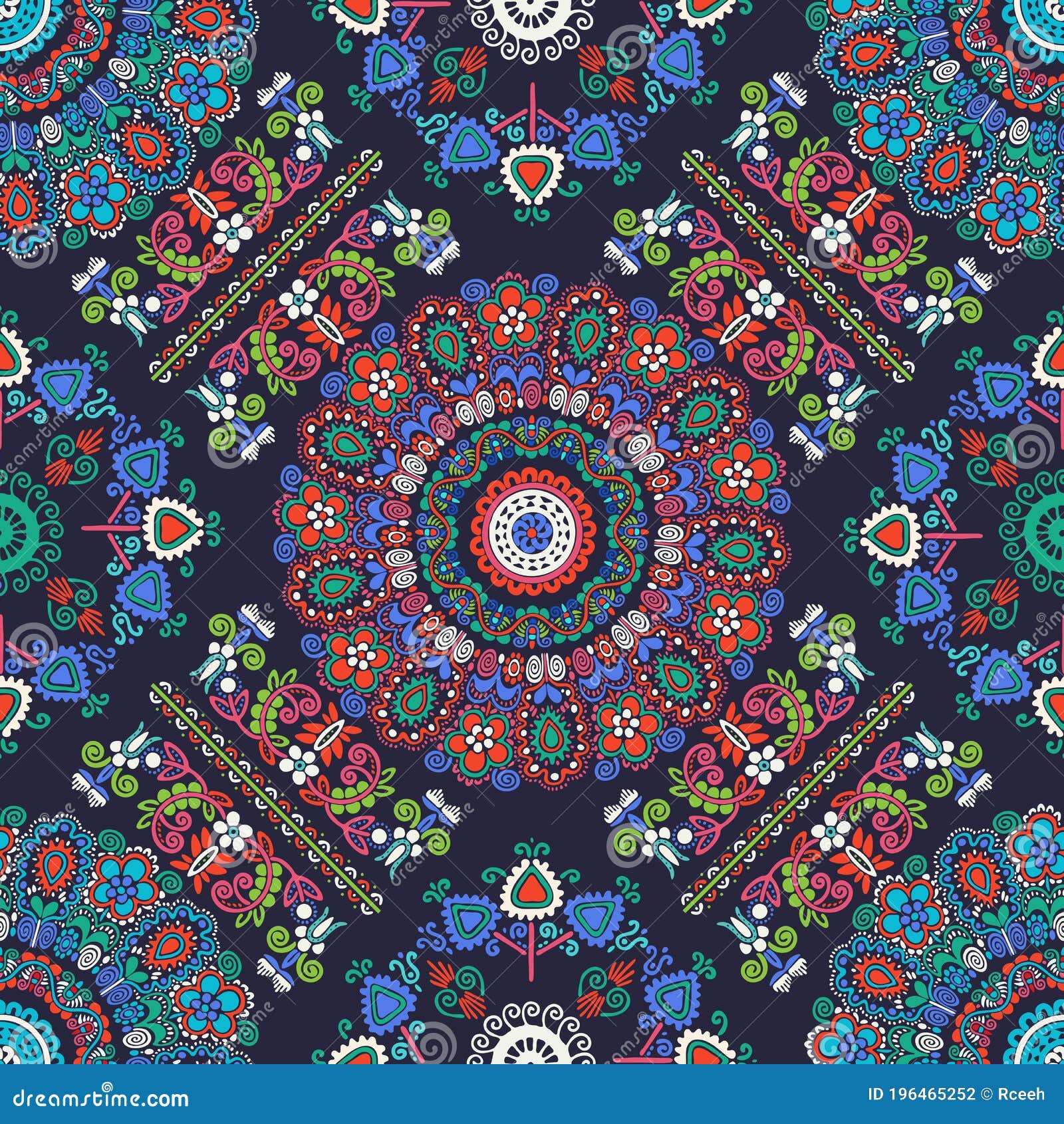 Hungarian Embroidery Pattern 71 Stock Vector - Illustration of ...