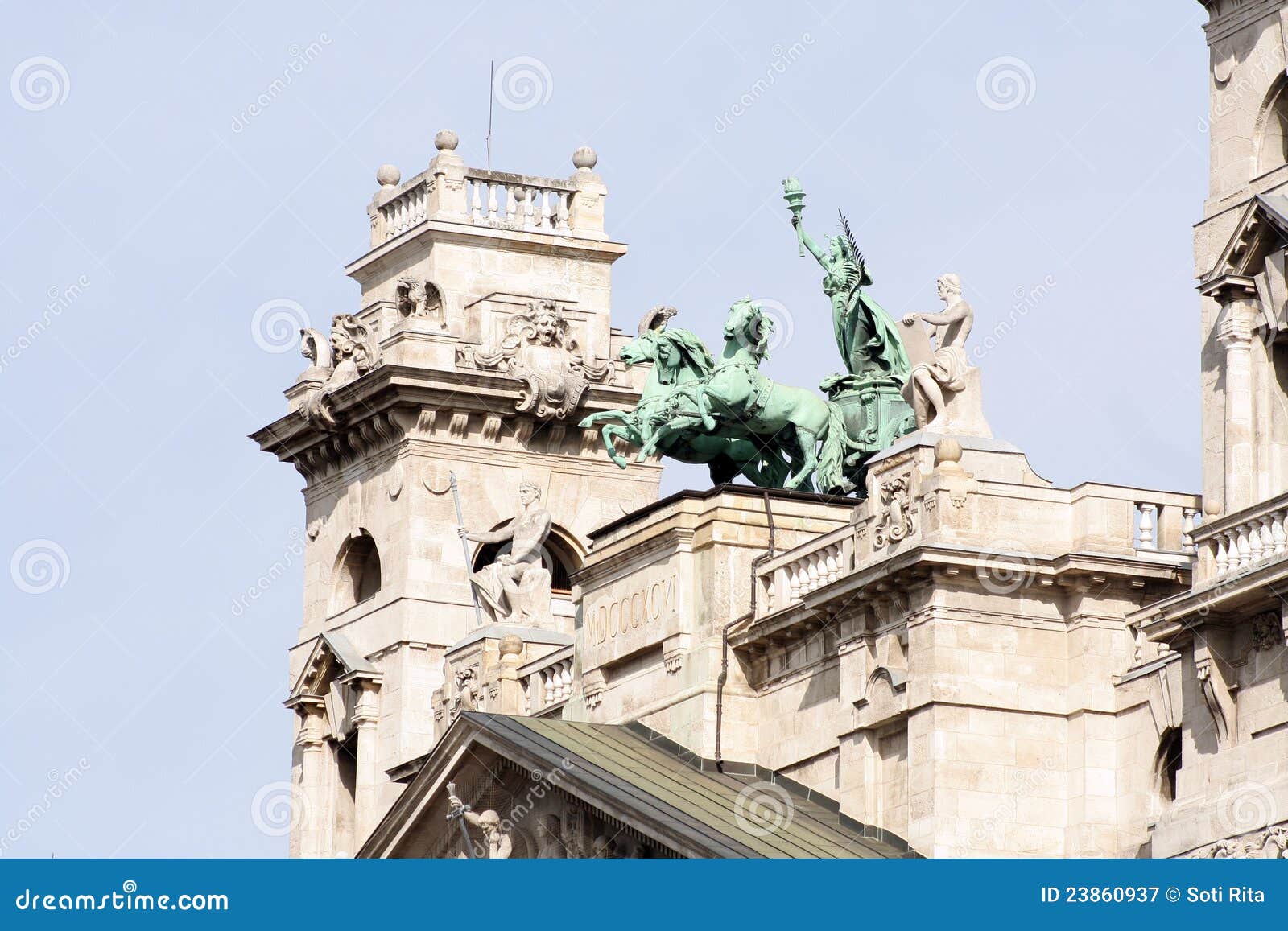 Hungarian Ethnographic Museum Facade Sculptures Stock Image - Image of ...