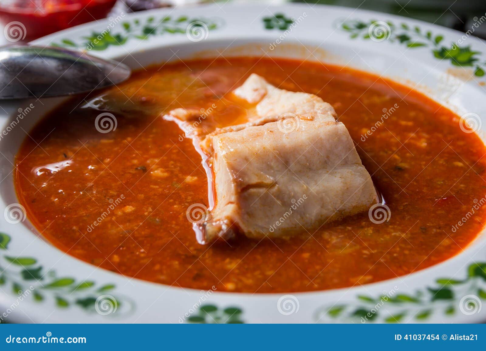 Hungarian Fish Soup with Paprika Stock Photo - Image of chili, fillet ...