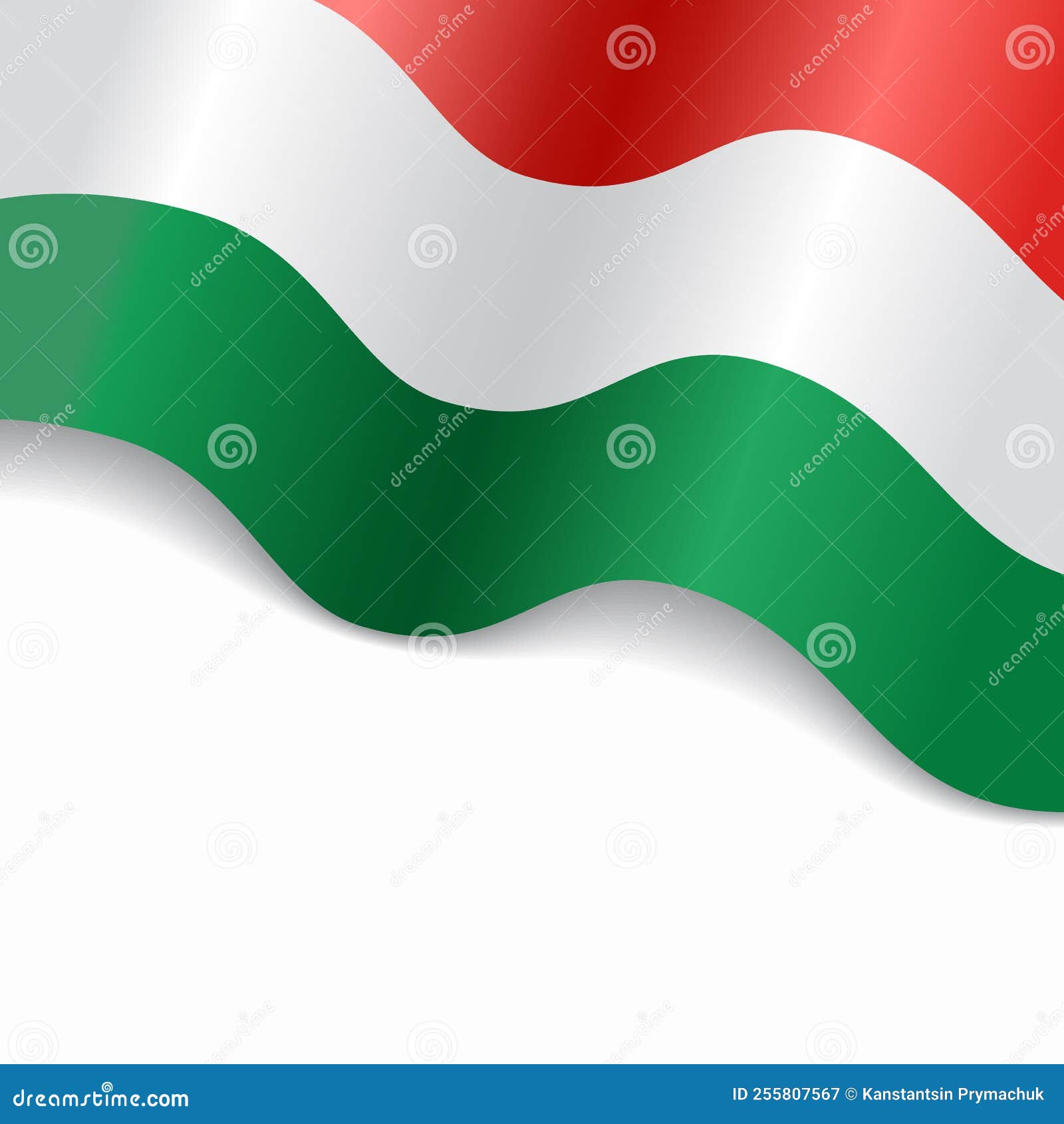 Hungarian Flag Wavy Abstract Background. Vector Illustration. Stock ...
