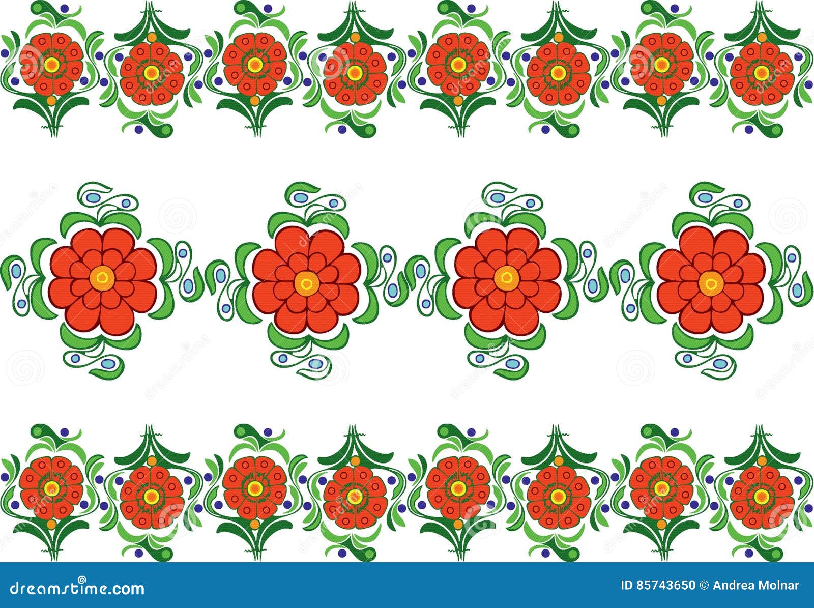 Hungarian folk art stock vector. Illustration of hand - 85743650