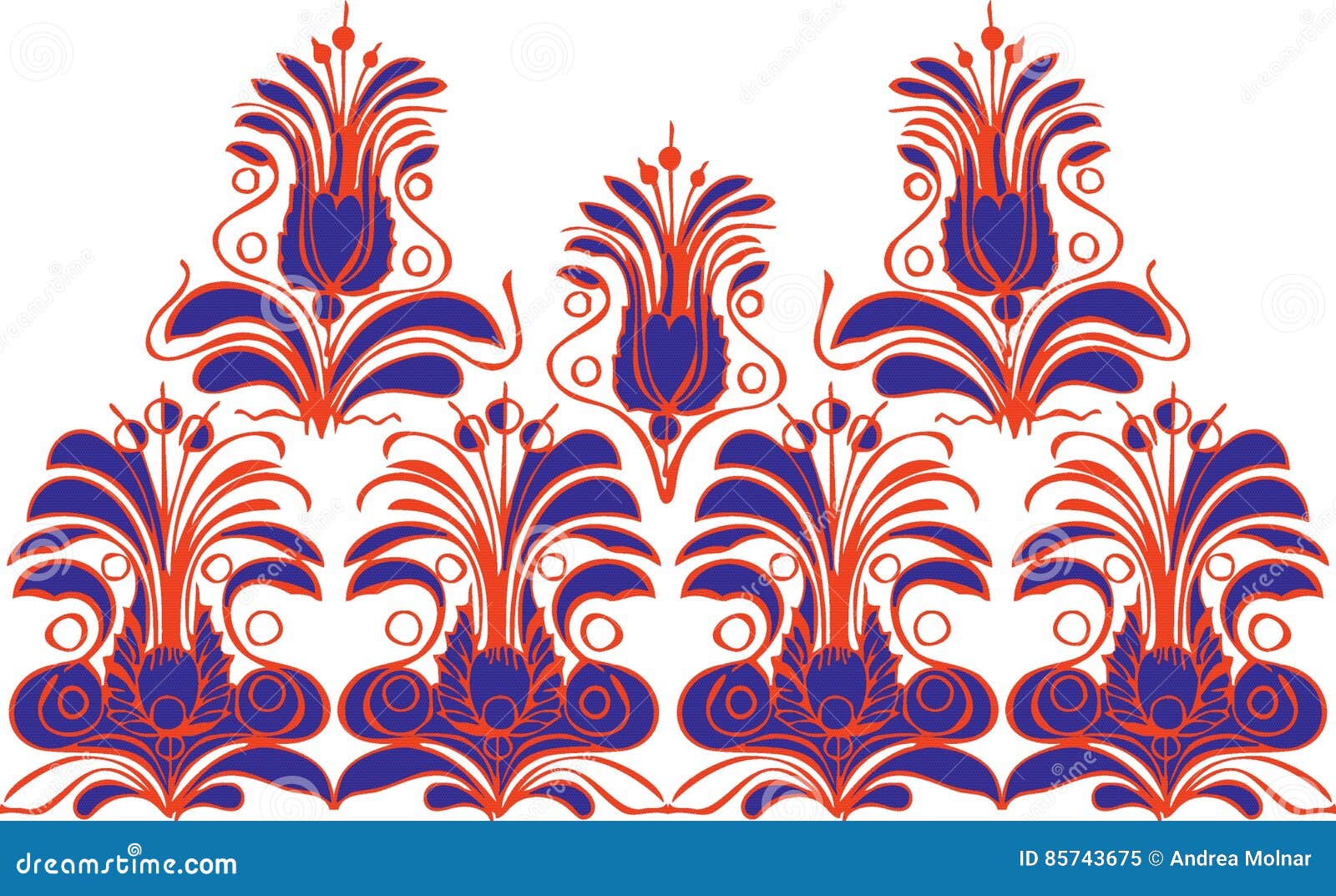 Hungarian folk art stock vector. Illustration of traditional - 85743675