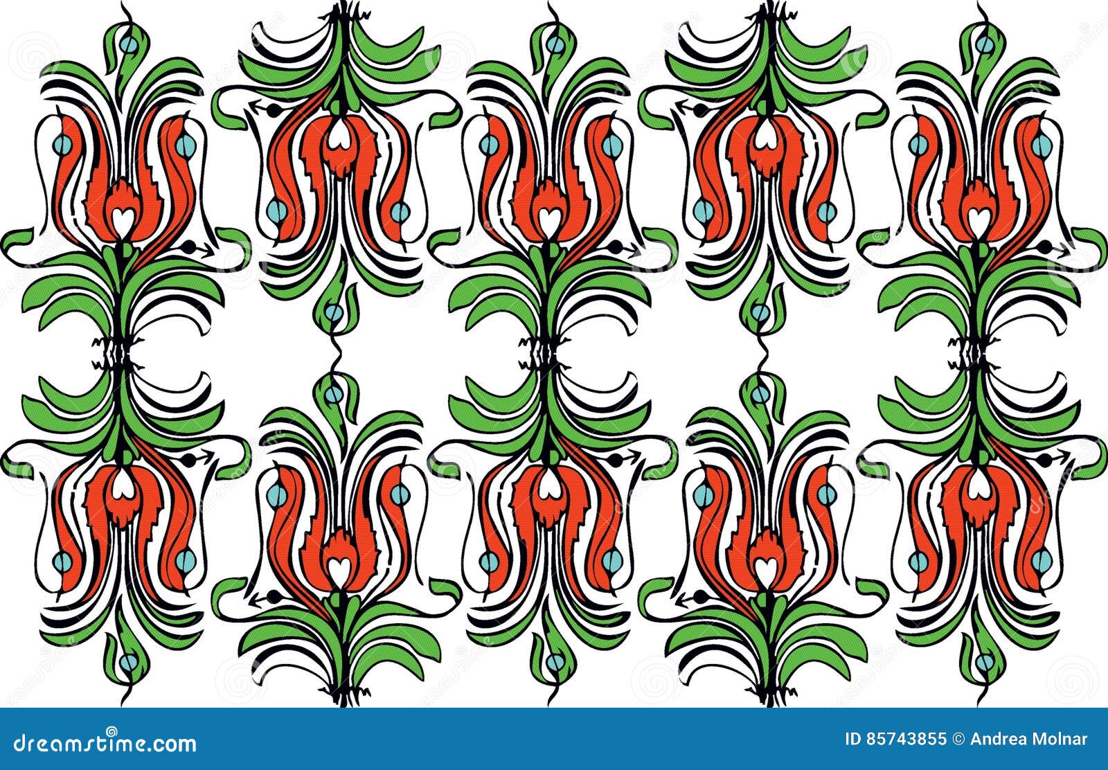 Hungarian folk art stock vector. Illustration of culture - 85743855