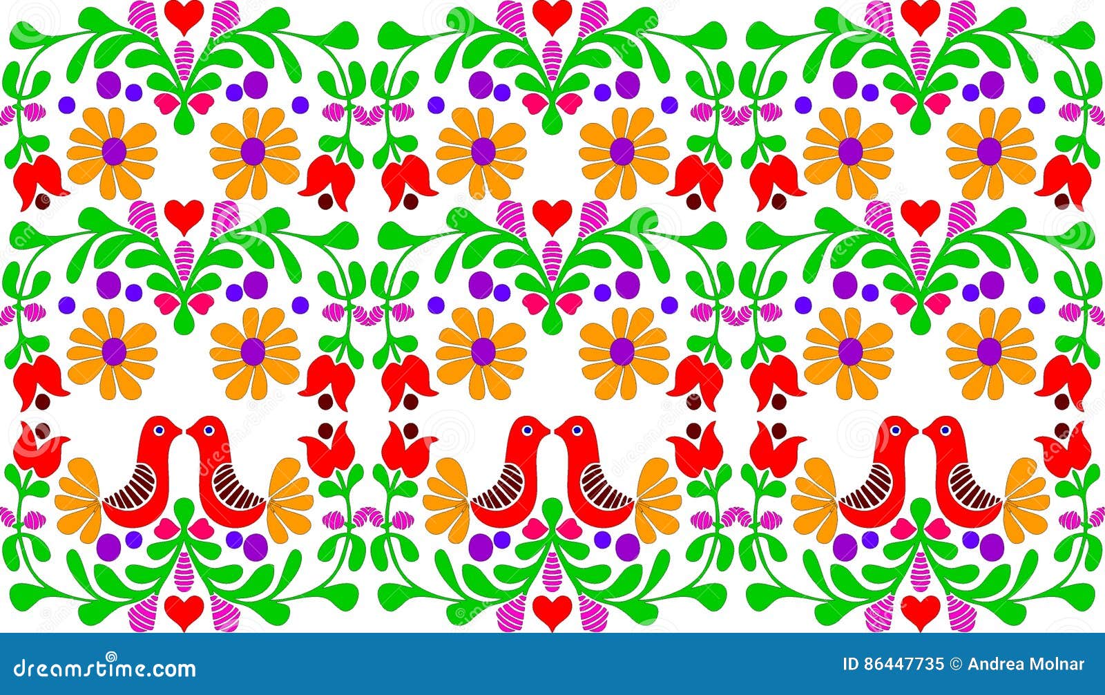 Hungarian folk art stock vector. Illustration of artistic - 86447735